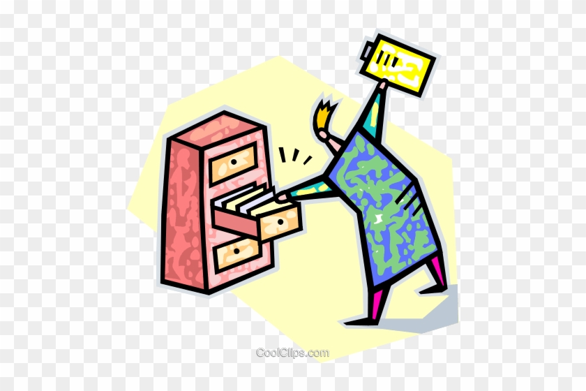 Person Going Through A Filing Cabinet Royalty Free - Person - Full Size ...