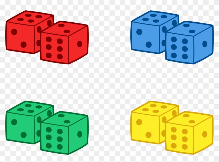 Set Of Colorful Playing Dice - Cartoon Dice Clipart - Full Size PNG ...