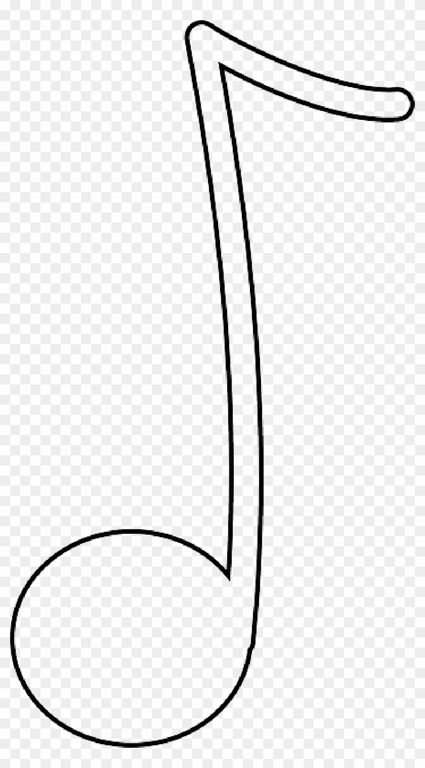 Music, Note, Outline, White, - White Music Notes Transparent Background ...