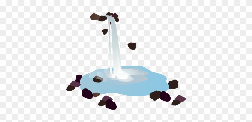 Drawn Waterfall Free Clip Art - Waterfall Symbol On A Map - Full Size ...