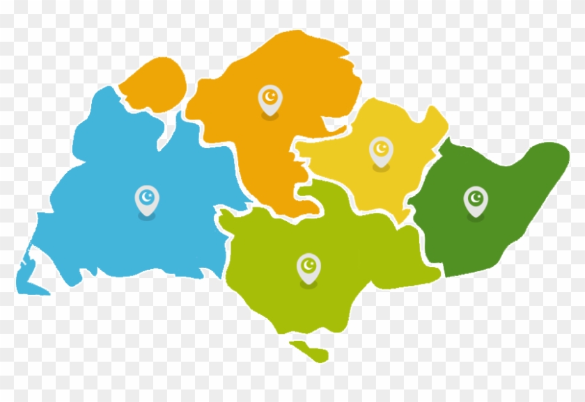 Singapore-map - Singapore Map North South East West - Full Size PNG ...