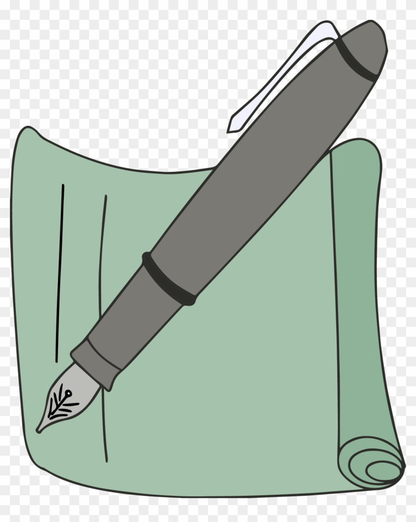 Calligraphy Pen And Paper Clipart Png - Calligraphy Pen And Paper ...