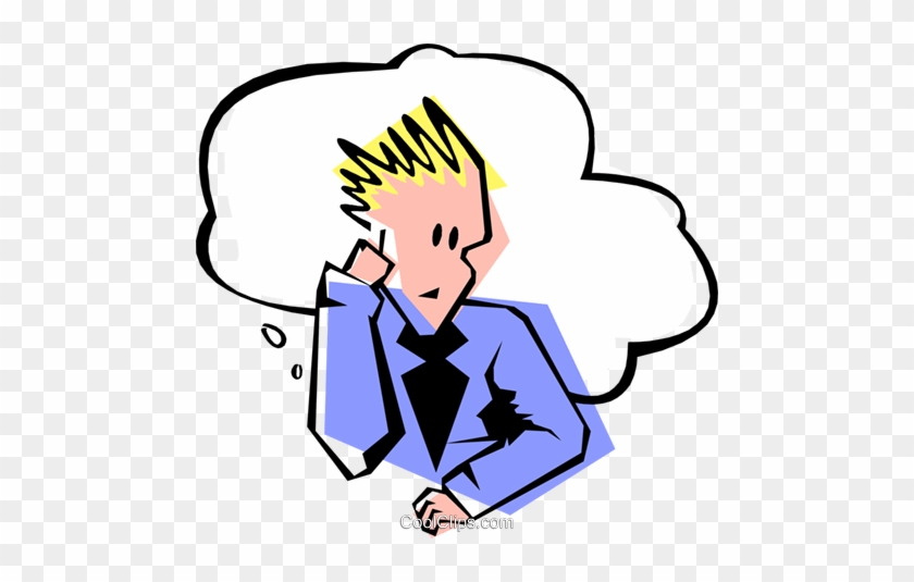 Deep In Thought Royalty Free Vector Clip Art Illustration - Clip Art ...