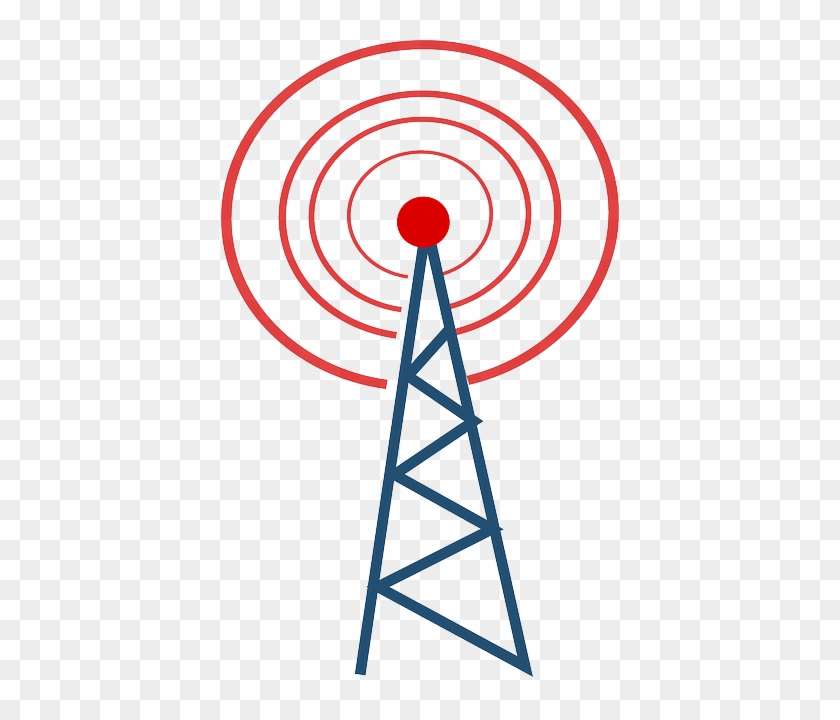Free Wireless Communication Tower Clip Art - Radio Tower Clip Art ...