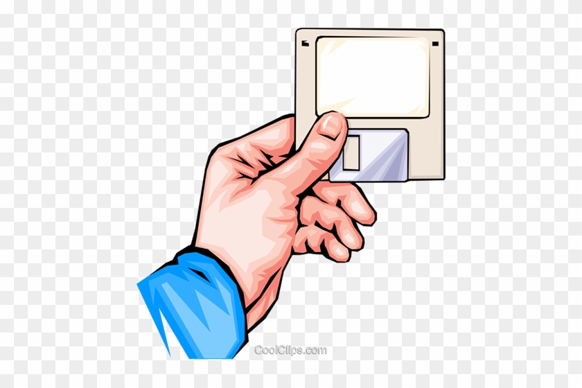 Hand With Floppy Disk Royalty Free Vector Clip Art - Hand With Floppy ...