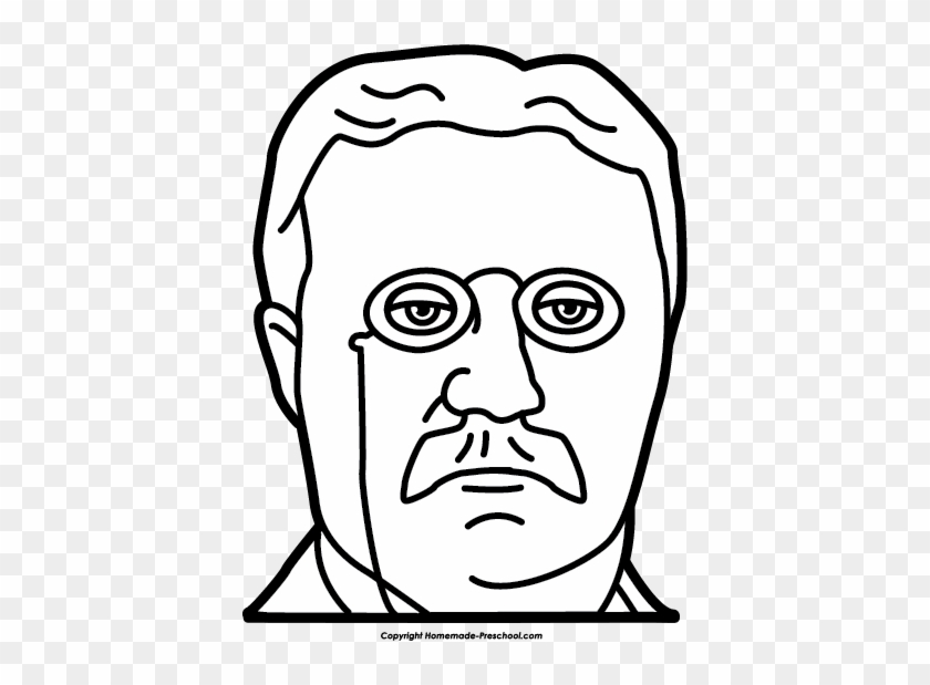 Click To Save Image - Theodore Roosevelt How To Draw - Full Size PNG ...