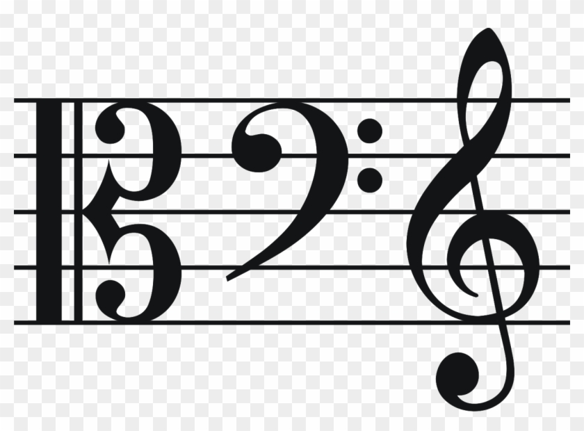File - Clefs - Svg - Treble Alto And Bass Clef - Full Size PNG Clipart ...