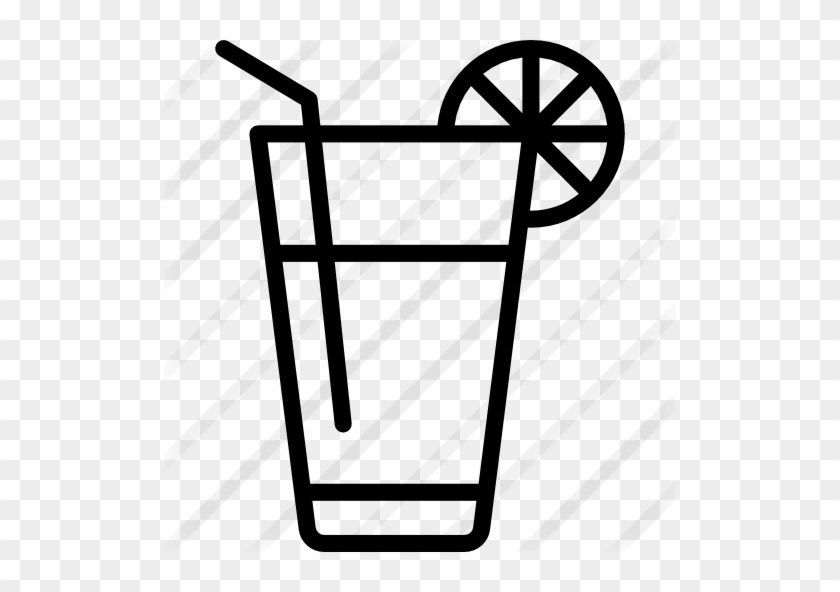 Soft Drink - Eistee Liniensymbol - Free Transparent PNG Clipart Images ...