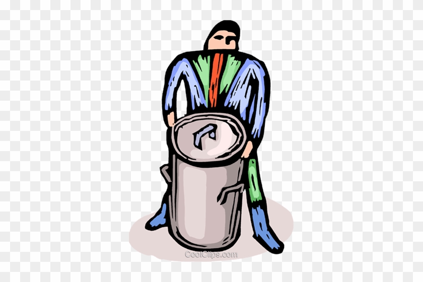 Garbage Collector Royalty Free Vector Clip Art Illustration - Garbage ...