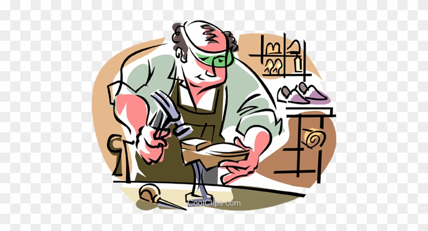 Shoemaker, Shoe Repairs Royalty Free Vector Clip Art - Shoe Repair Clip ...