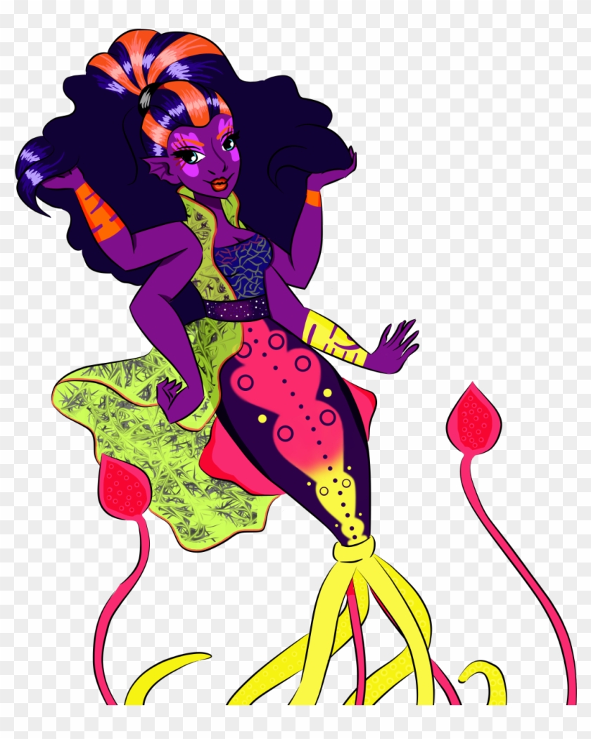 “precious Undersea Diva Squid Baby, Kala Mer'ri - Illustration - Full ...