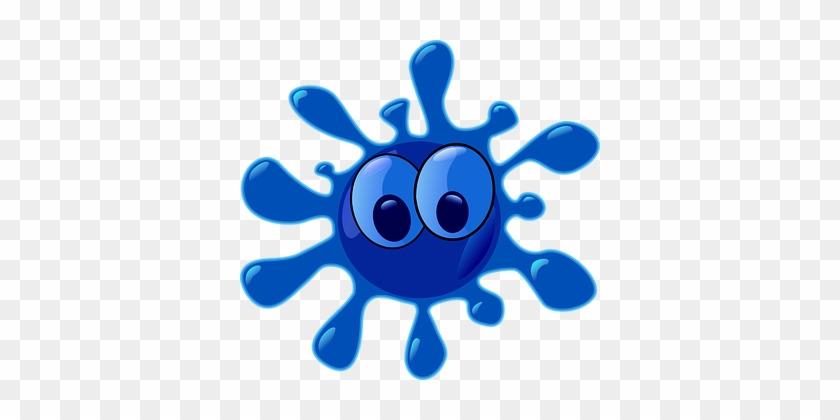 Splat Blue Splash Eyes Paint Ink Spill Spl - Splash Clip Art - Full ...