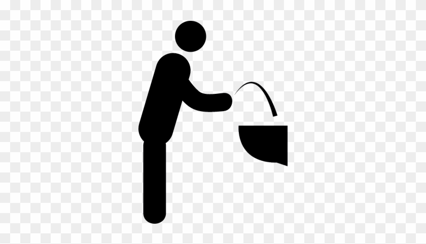 Man Drinking Water In Public Place Vector - Drinking Fountain - Full ...