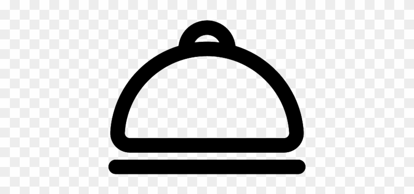 Food Plate With Cover Outlined Tool Vector - Sign - Full Size PNG ...