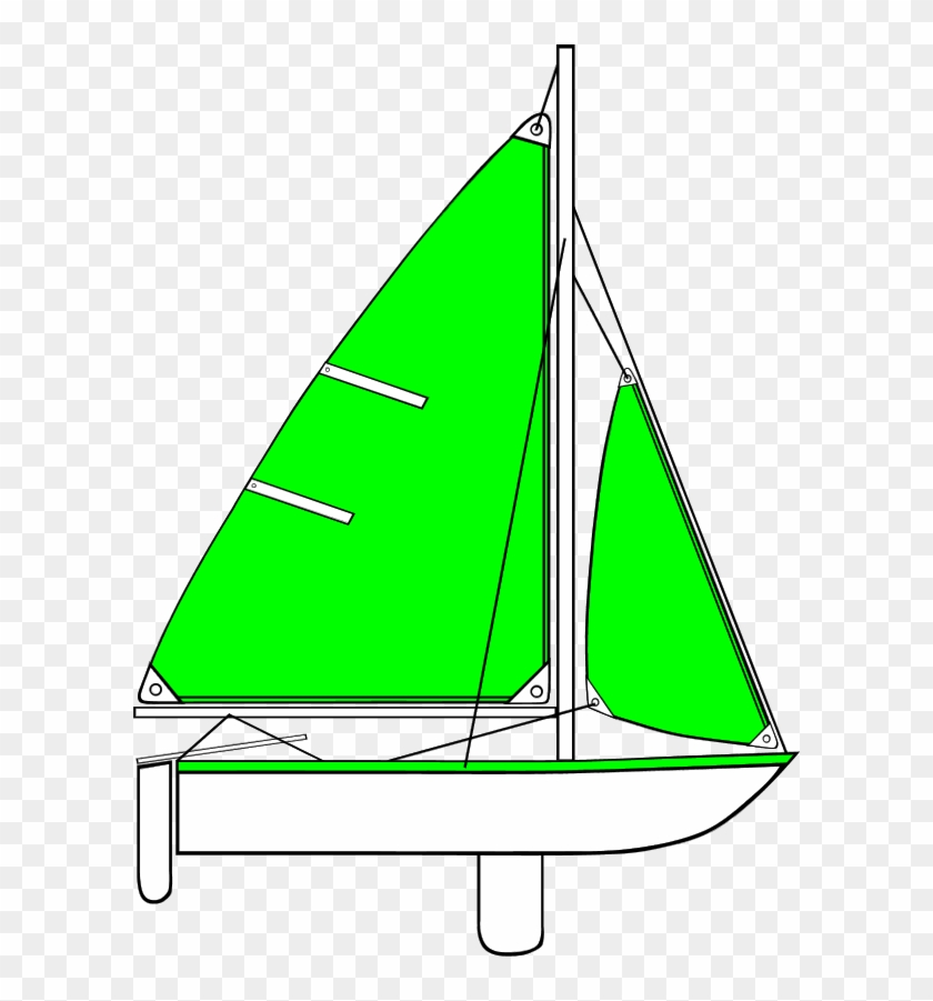 Sail Boat With Long Sail And Mast - Parts Of A Sailboat Diagram - Full ...