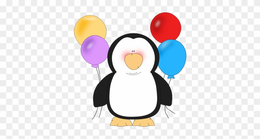 Penguing Holding Balloons - Penguin Clip Art - Full Size PNG Clipart ...