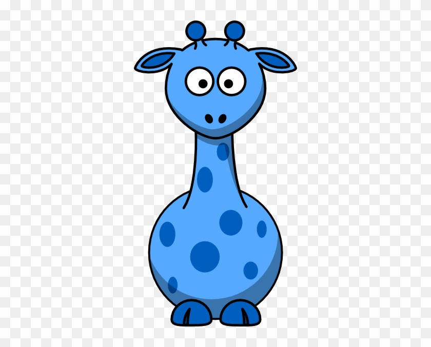 Blue Giraffe Clip Art At Clker - Cartoon Giraffe - Full Size PNG ...