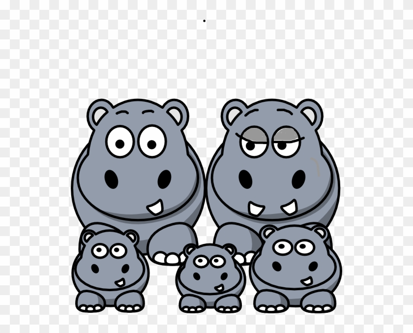 Hippo Family Clip Art - Baby Hippo Wall Calendar - Full Size PNG ...