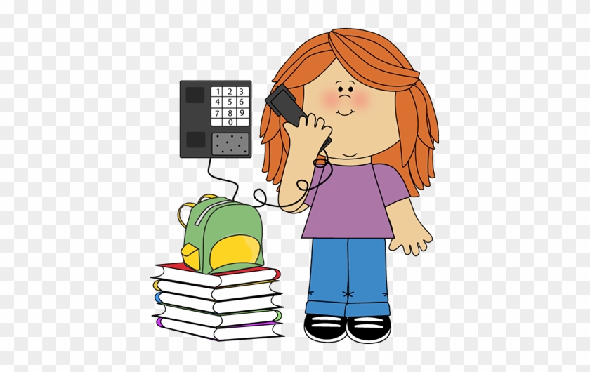Classroom Phone Monitor - Clipart On The Phone - Full Size PNG Clipart ...