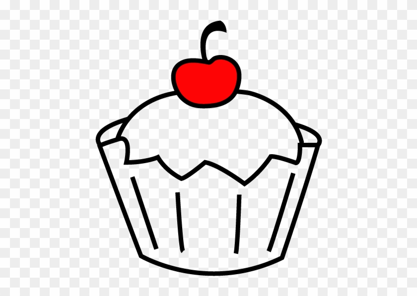 Cupcake Outline - Cupcake Outline Transparent Background - Full Size ...