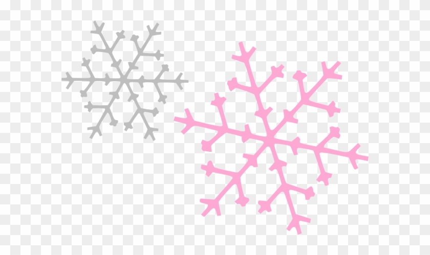 Snowflakes Clip Art Pink - Full Size PNG Clipart Images Download
