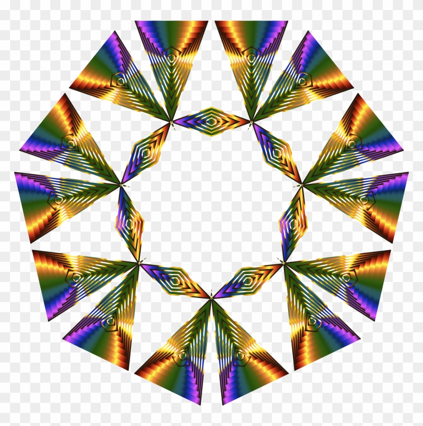 Prismatic Snowflake Clipart - Kaleidoscope - Full Size PNG Clipart ...