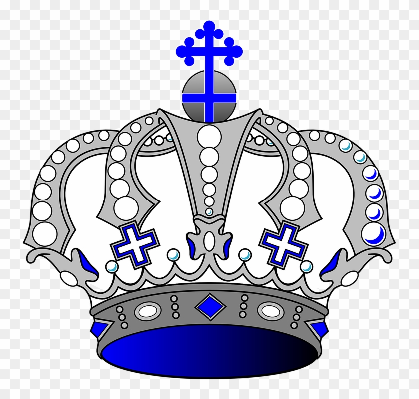 Crown Royal Clipart Blue - Blue And White Crown - Full Size PNG Clipart ...