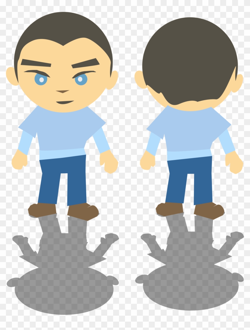 Clipart - - Cartoon Boy Facing Back - Full Size PNG Clipart Images Download