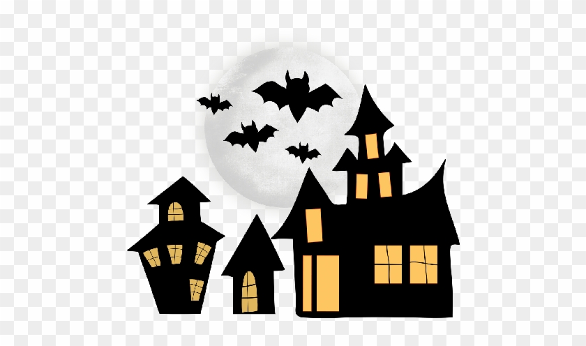 Halloween Spooky House Clip Art - Clip Art Halloween House - Full Size ...
