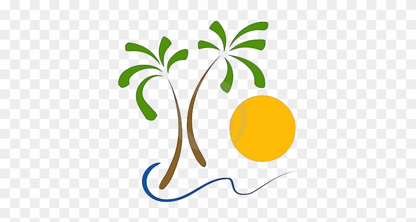 Palm Trees Beach Sun Clip Art - Clip Art - Full Size PNG Clipart Images ...