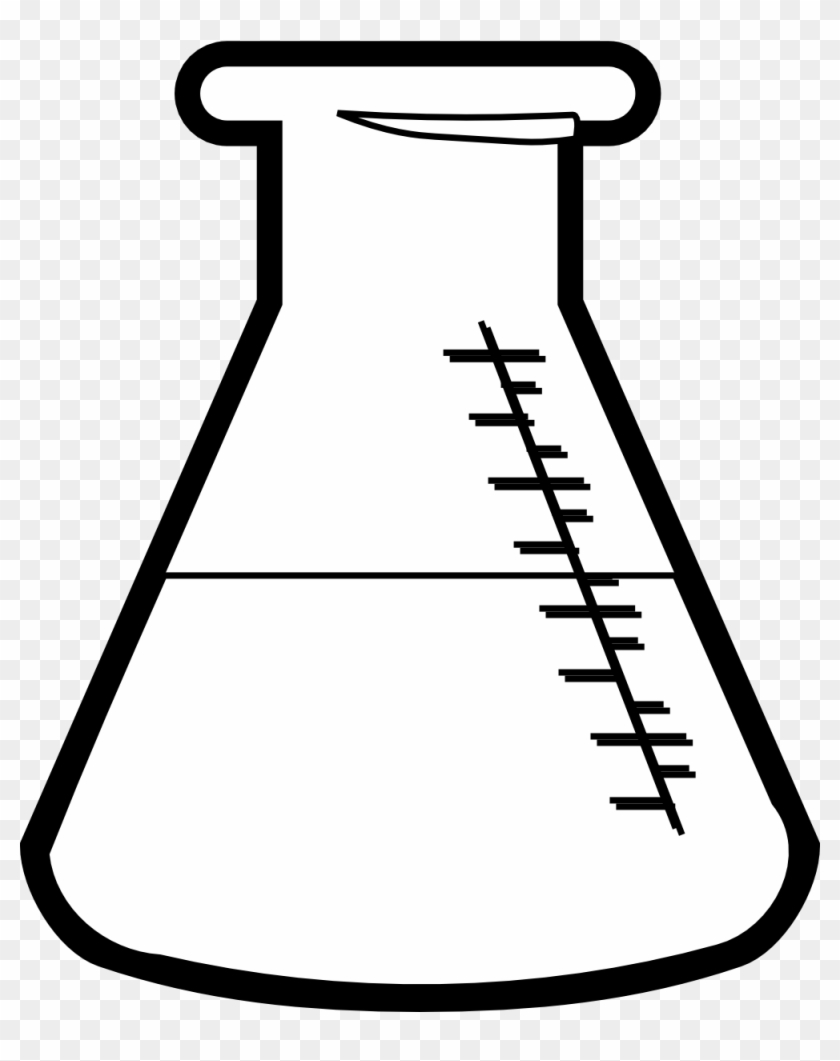 Beuta Chemical Flask Black White Line Art 999px 54 - Black And White Flask - Full Size PNG ...