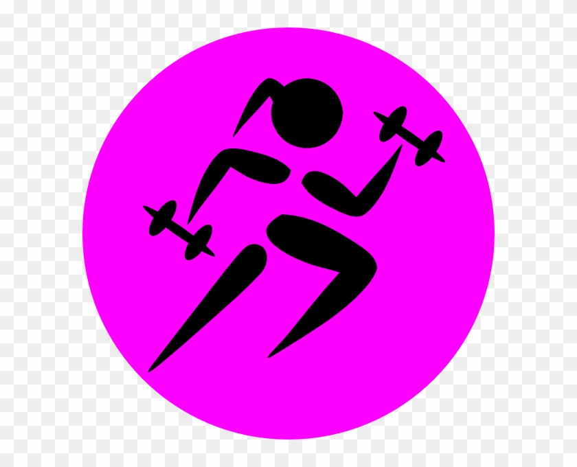 Strong Running Girl Clip Art At Clker - Clip Art Weights - Full Size ...