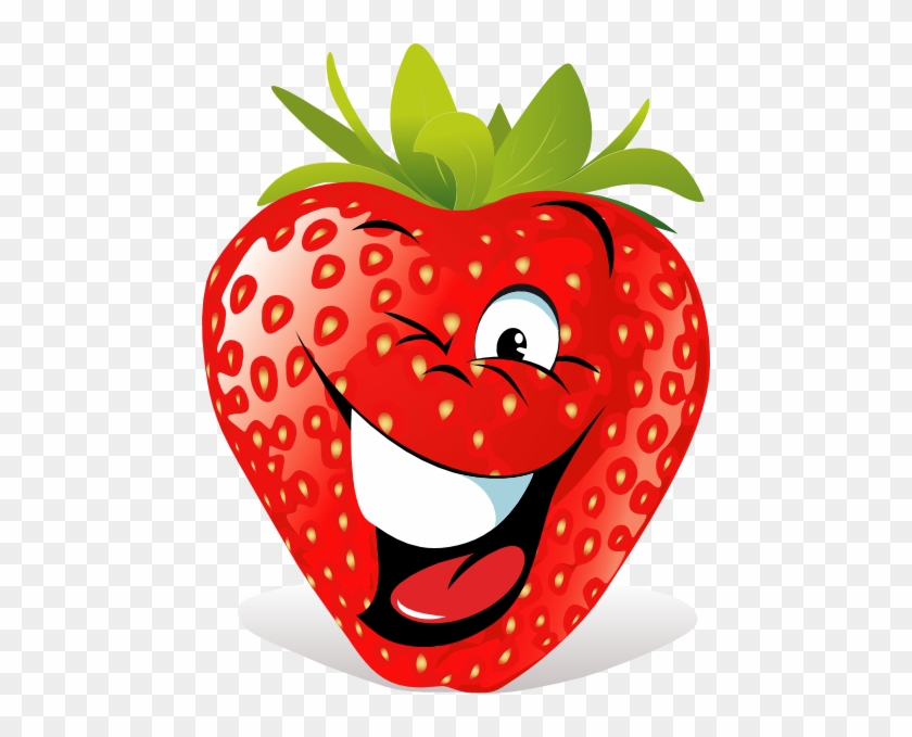 Strawberry Face Cartoon Clipart - Strawberry Smiley - Full Size PNG ...