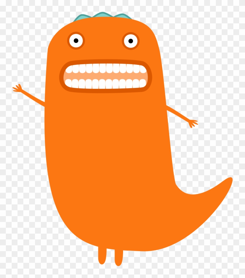 Orange Monster - Full Size PNG Clipart Images Download
