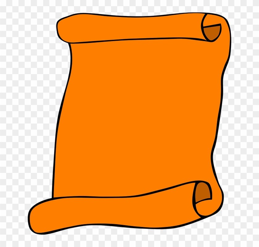Orange Scroll - Full Size PNG Clipart Images Download