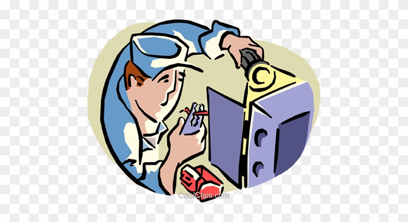 Electronics Repair Royalty Free Vector Clip Art Illustration - Festonia ...