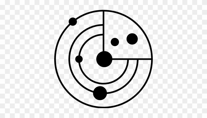 Solar System Model With Small Circles As Planets Vector - Planet - Full ...