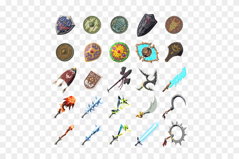 Zelda5 - Weapons In Breath Of The Wild - Full Size PNG Clipart Images ...