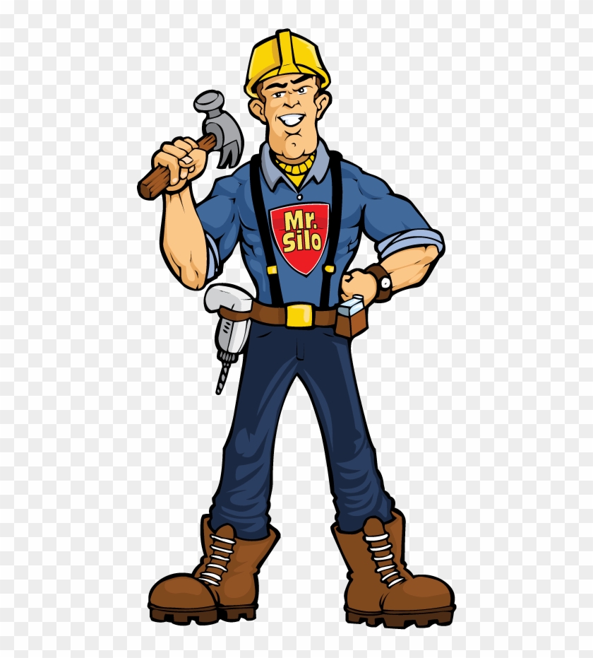 Construction Worker Muscle Cartoon - Full Size PNG Clipart Images Download