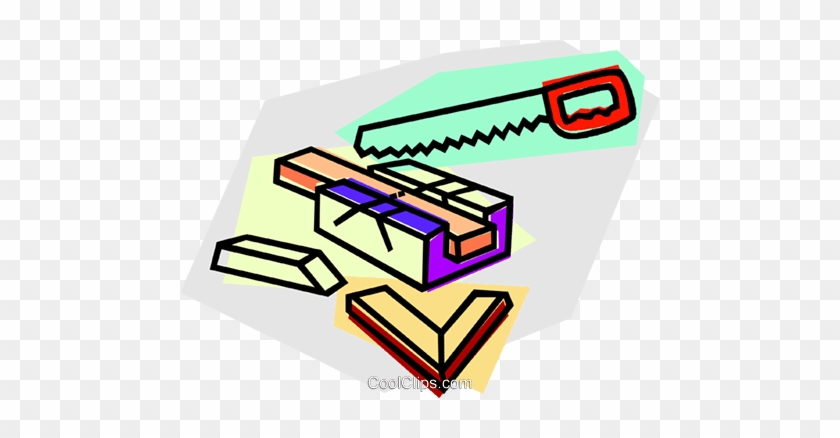 Handsaw And Miter Box Royalty Free Vector Clip Art - Soporte Cortador ...