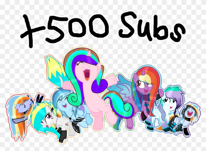 Especial 500 Subs By Sparkiestlake45 - Cartoon - Free Transparent PNG ...