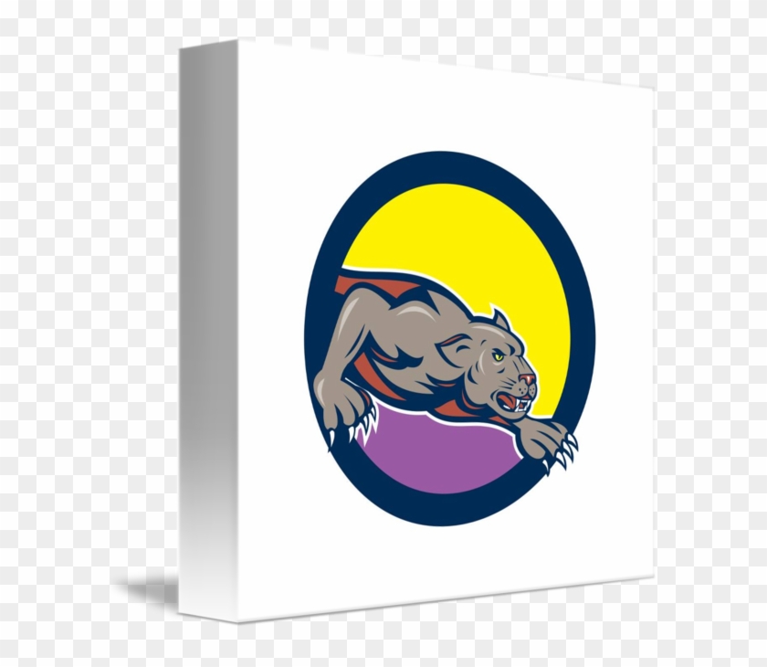 Cafepress Black Panther Crouching Circle Cartoon Flip - Free ...