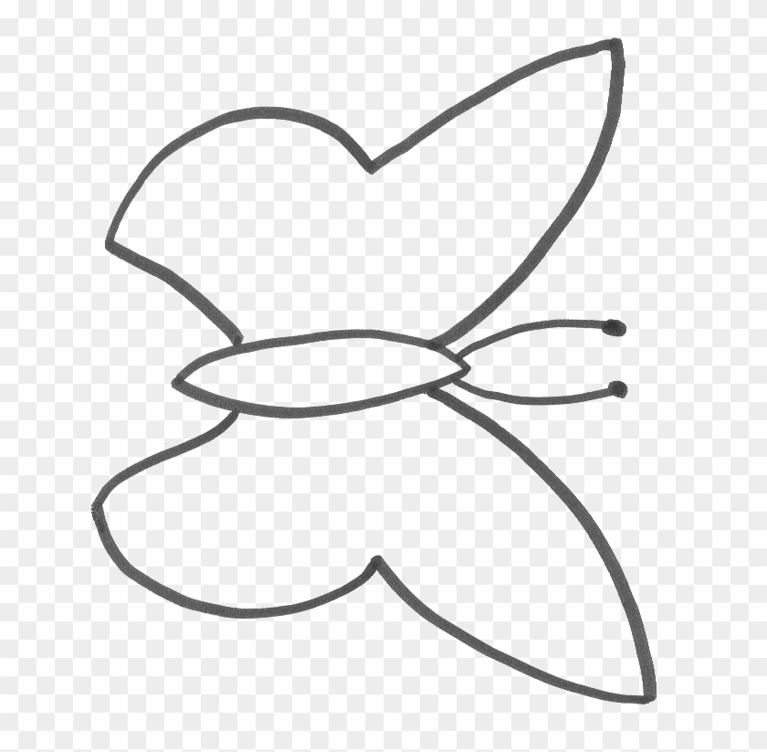 Butterfly Outline Pattern Butterfly Template Free Transparent PNG 