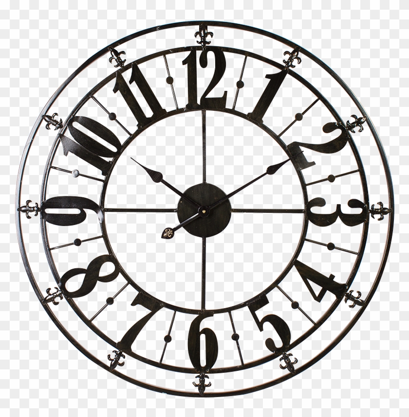 Distressed Metal Wall Decor Clock Black Gloss - Distressed Metal Wall ...
