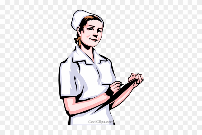 Nurse With Clipboard Royalty Free Vector Clip Art Illustration - Nurse ...