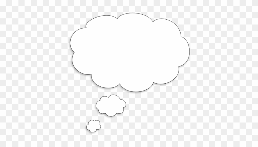 Thought Bubble Png Images Png Images - Thinking Bubble Png White - Full ...