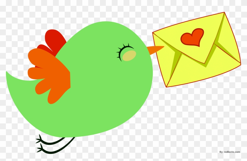 Small Bird Flying With Love Letter - Flying Bird With Letter - Full ...