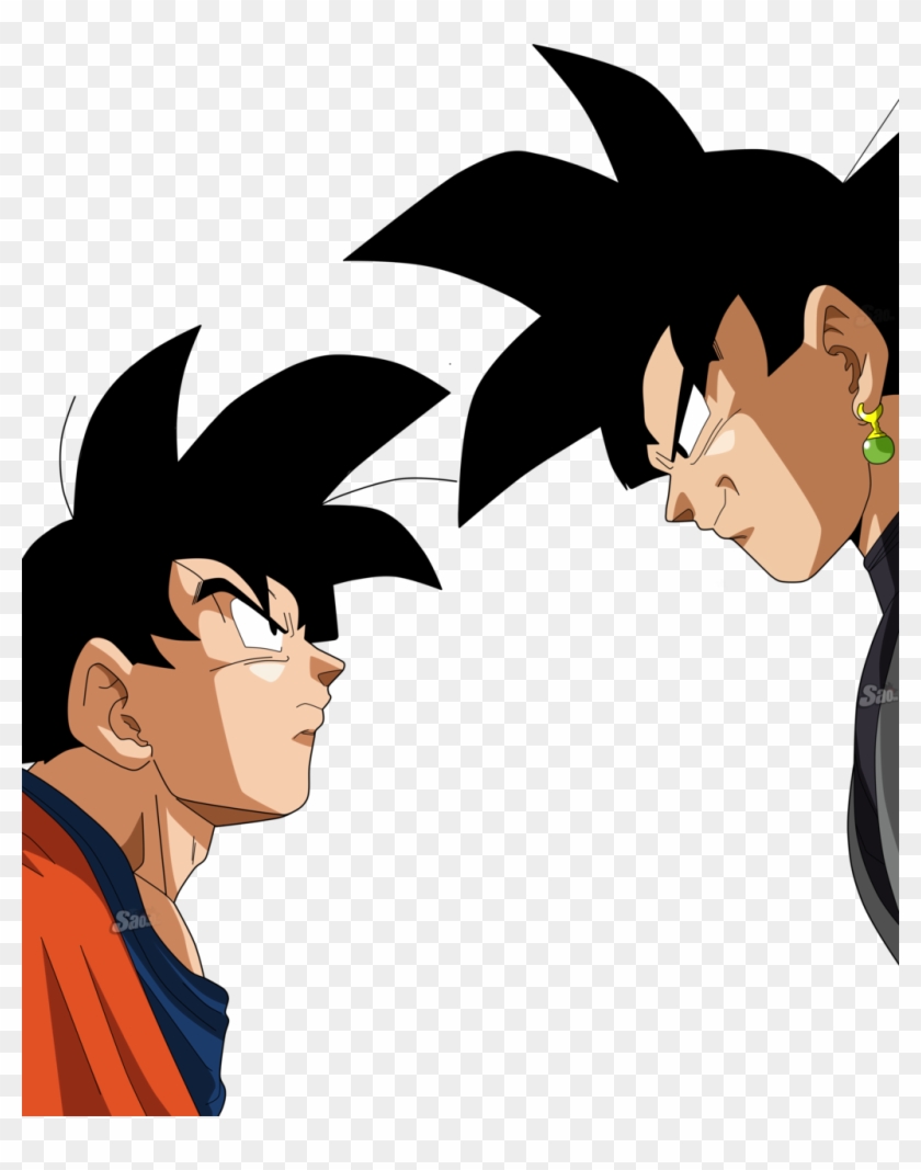Goku Vs Goku Black By Saodvd - Goku Black Vs Goku - Full Size PNG ...