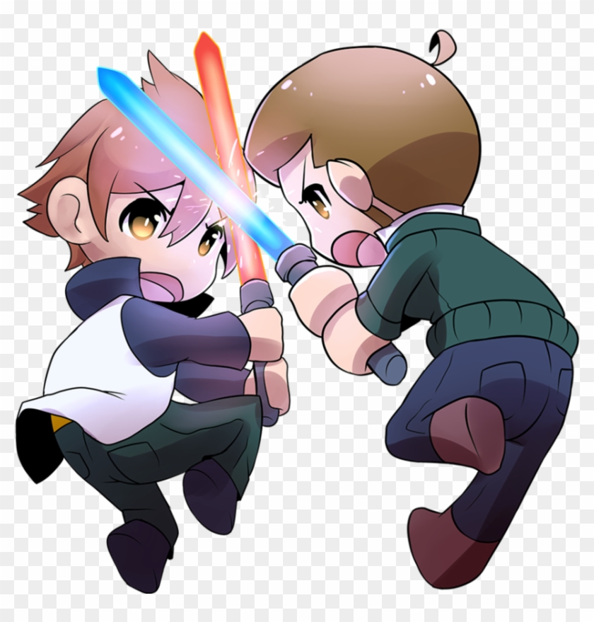 Lightsaber Dual By Azurebladexiii - Cartoon - Free Transparent PNG ...