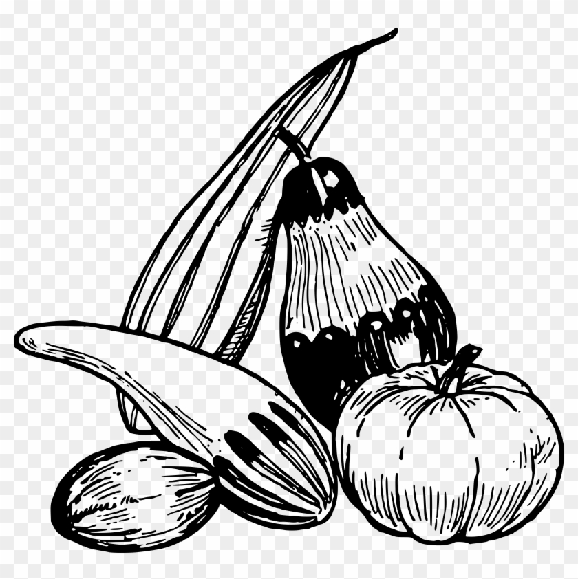 Big Image - Vegetable Line Art Png - Full Size PNG Clipart Images Download